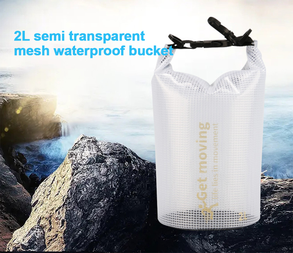 2L Drifting PVC Mesh Bags Outdoor Swimming Dry Bag Lightweight ...