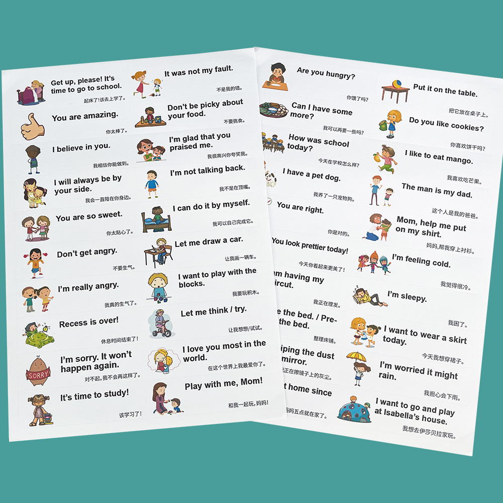 200 English Family Daily Routines Sentences Common Chinese Situational ...