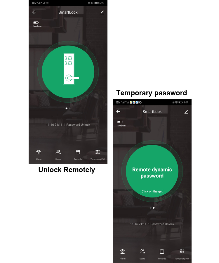 Tuya/TTlock Smart Door Lock APP Manage Digital Lock Fingerprint/IC card ...