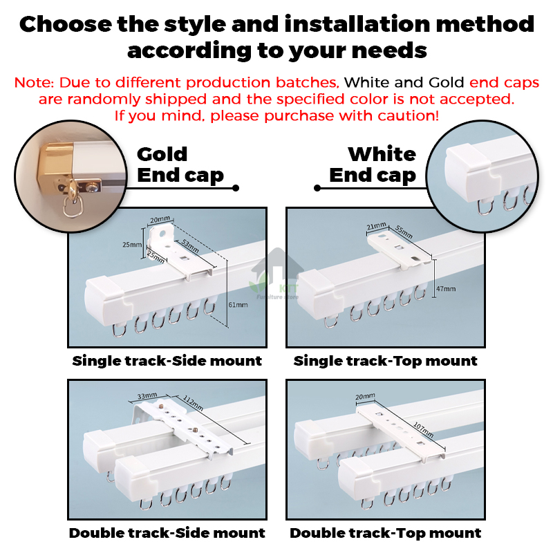 Curtain track rail Curtain rod extendable Adjustable Curtain Track ...