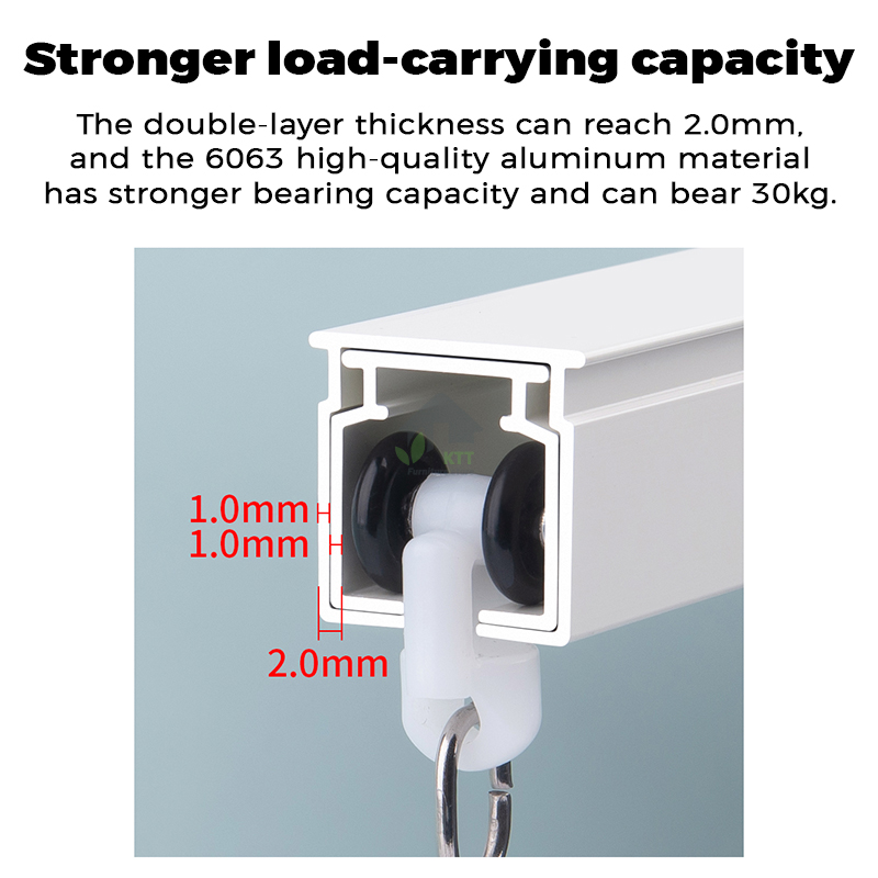 Curtain track rail Curtain rod extendable Adjustable Curtain Track ...