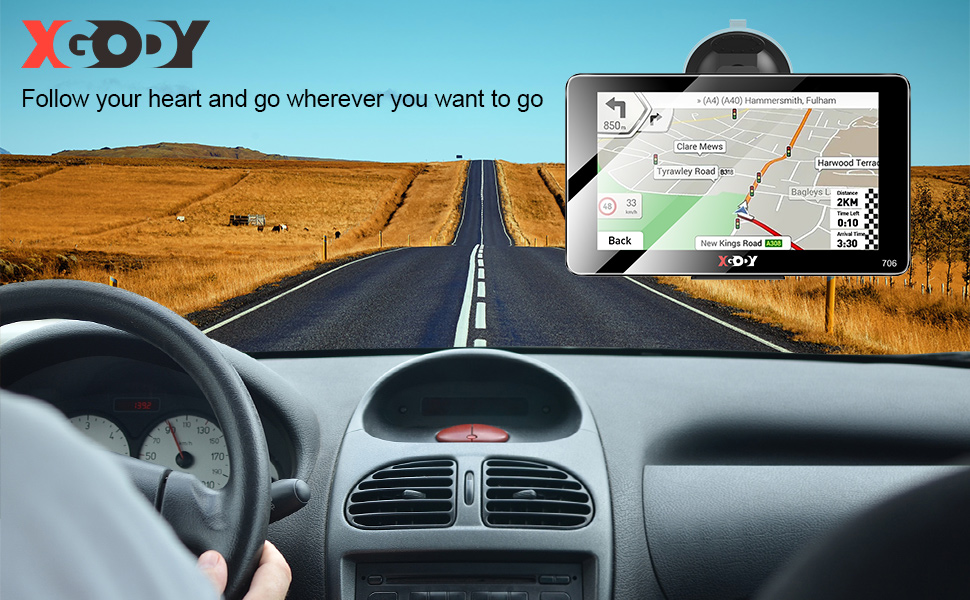 XGODY 706 Newest Southeast Asia Free Maps 7 inch Car GPS Navigation ...