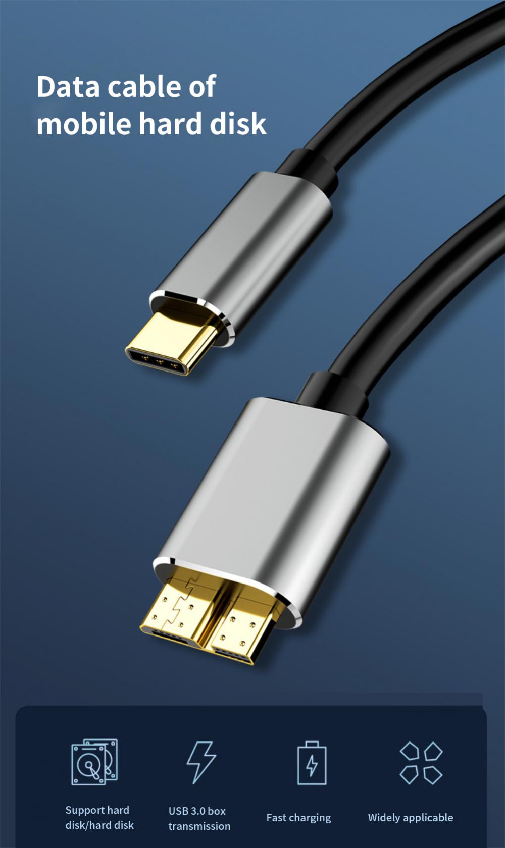 USB C to Micro B Cable USB 3.0 Type C 5Gbps HDD SSD Data Transfer ...