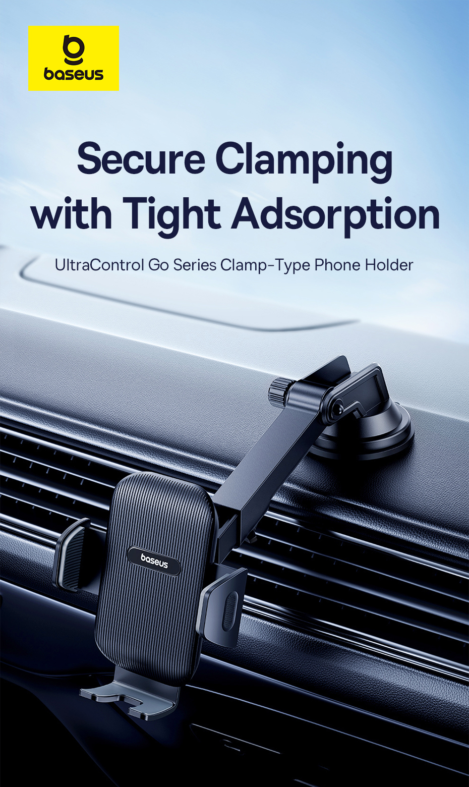 Baseus Car Phone Holder Sucker for Dashboard Windshield Vent Mobile Car ...