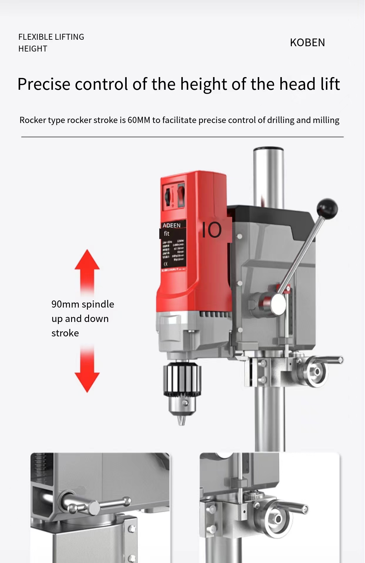 Small bench drill 220V industrial grade drilling machine micro mini ...