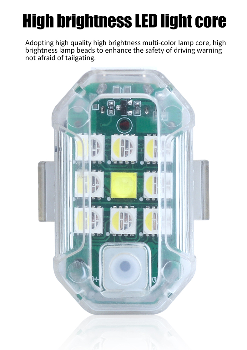 7 Color Usb Wireless Remote Control/Vibration Bike Tail Light ...