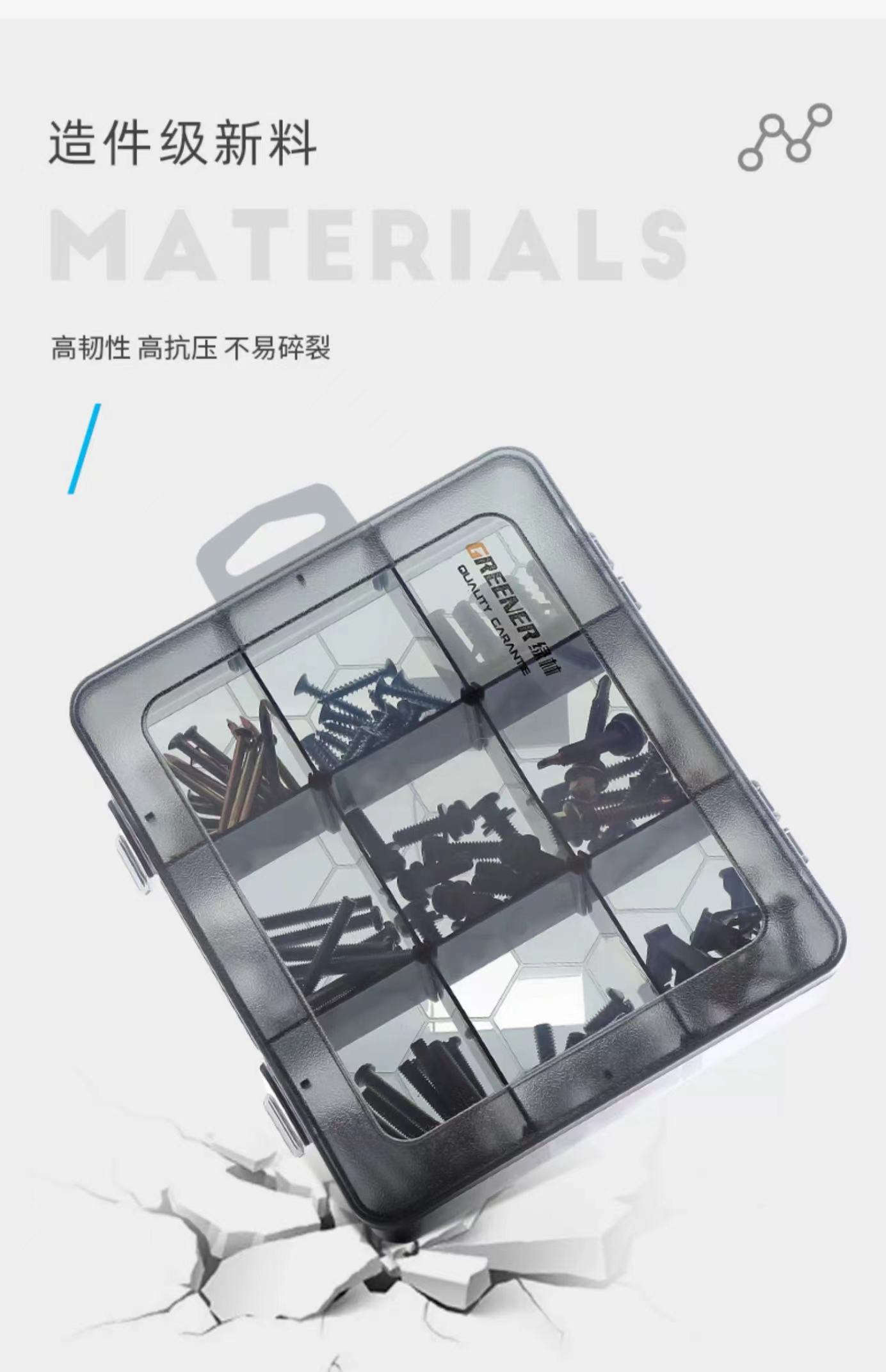 🔥Ship 24H🔥9-24 Grids Compartment Organiser Adjustable Tool Box ...