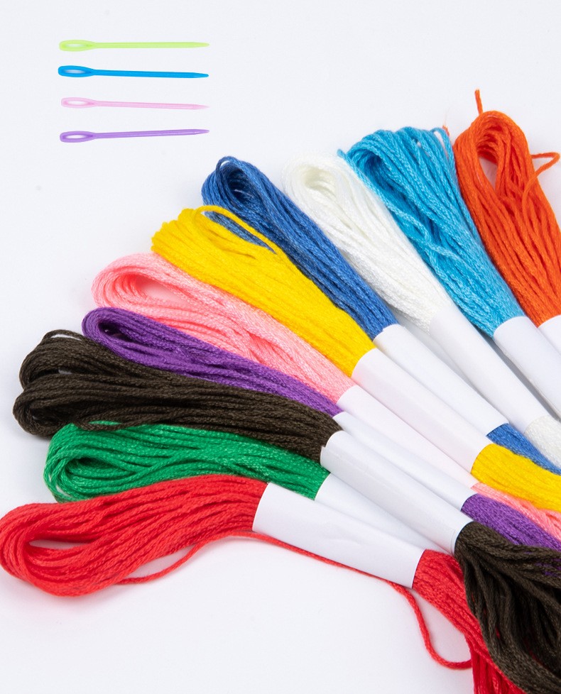 Montessori Toys DIY Material Threading Board Children Embroidery ...