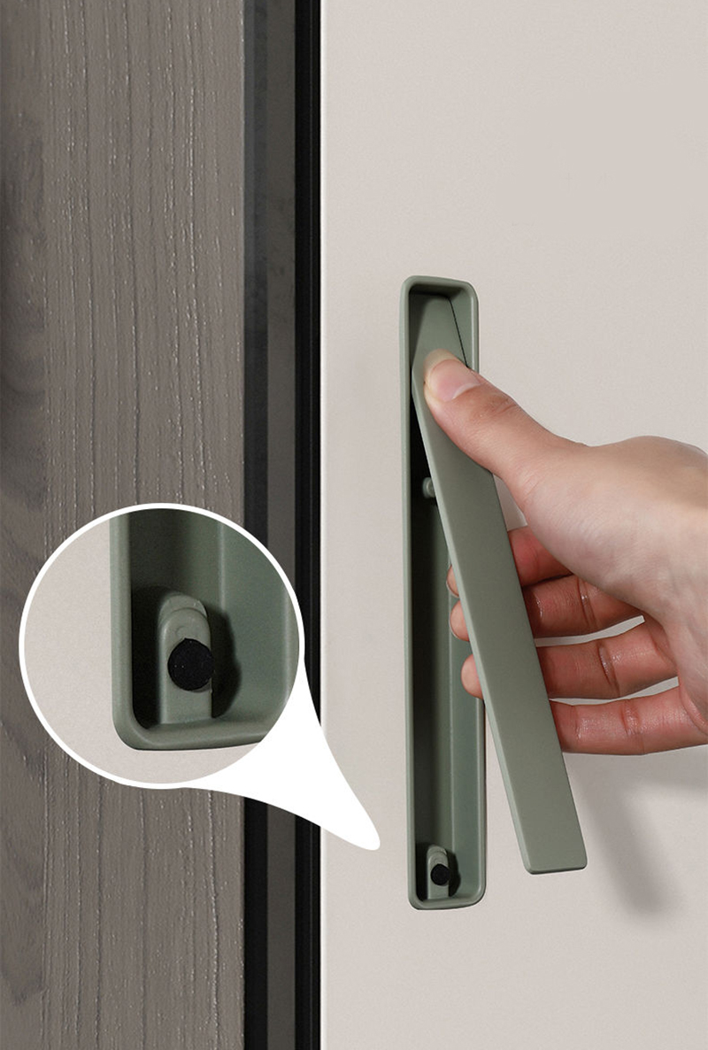 Hidden Wardrobe Handle Morandi Color Embedded Handle Zinc Alloy Door ...