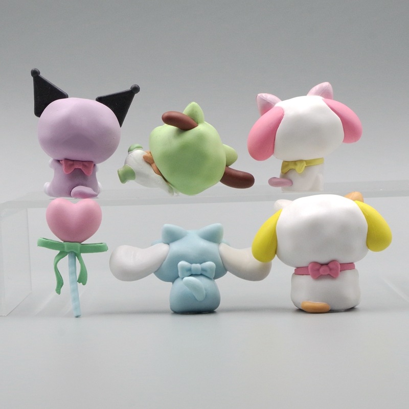 6Pcs/Set 2-5cm Japan Cartoon Sanrio Anime Figure Kuromi My Melody ...