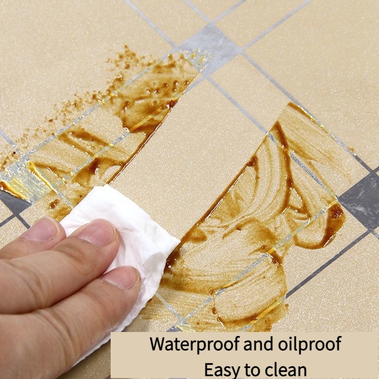 Kitchen Cabinet Stickers Waterproof Oil Plaid Pattern Self-adhesive ...