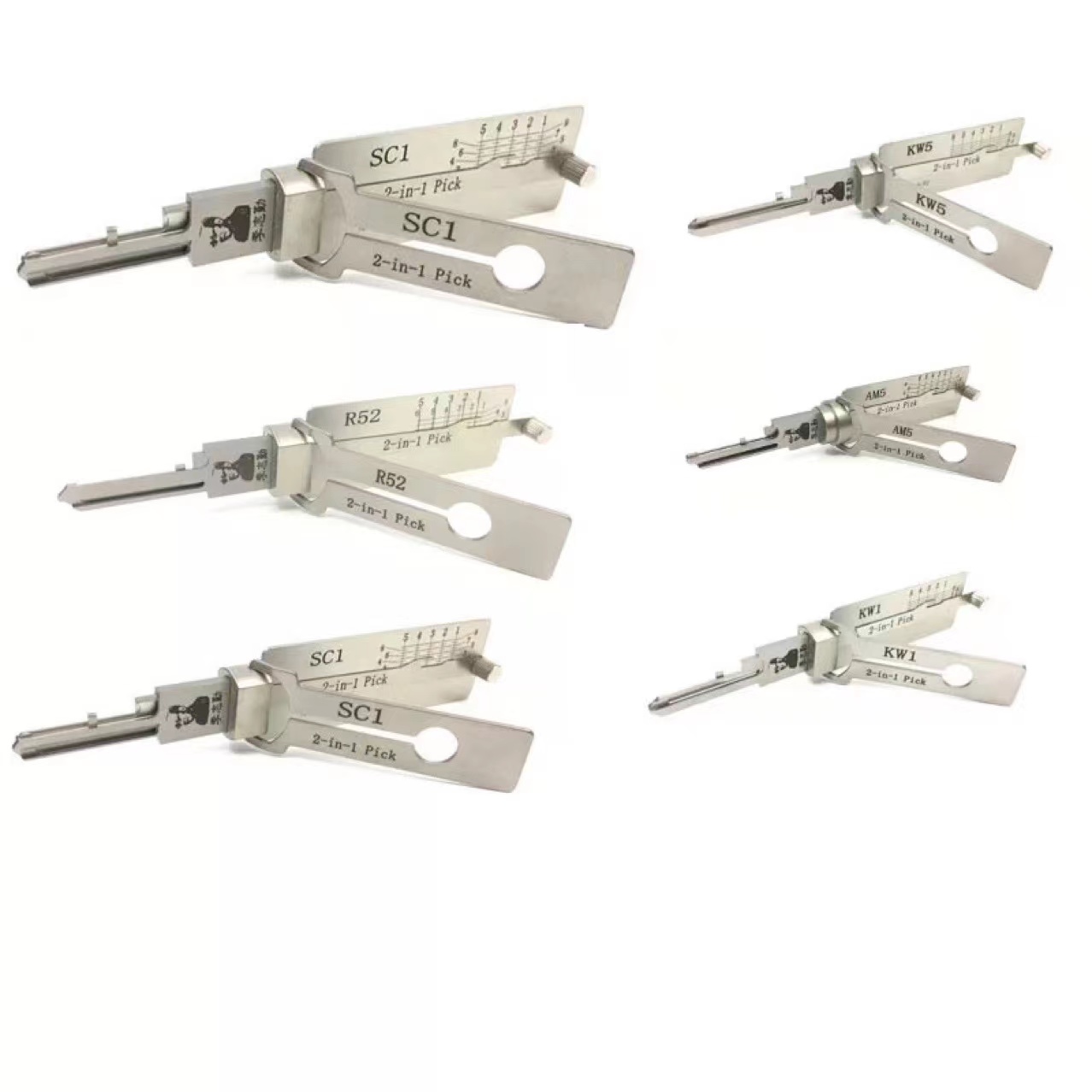 2 in 1 Locksmith Tool Lock Pick Decoder Unlock for Car Door Locks ...