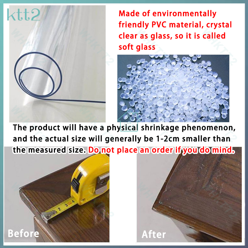 Round transparent PVC table mat with two patterns optional Foldable ...