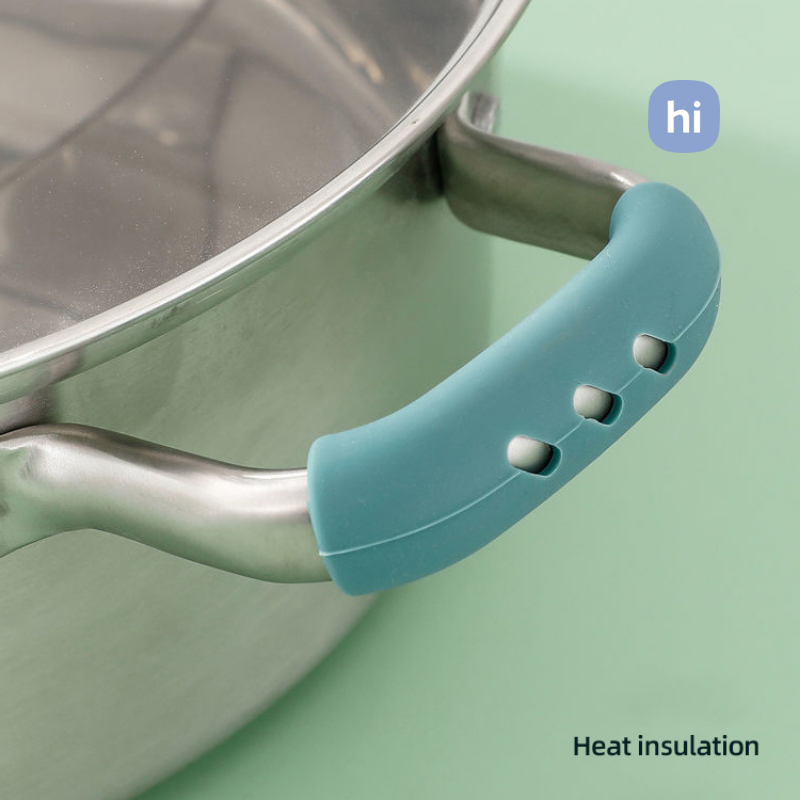 HI HOMES 1 Pcs Silicone Pot Handle Anti Scald Handle Multifunctional ...
