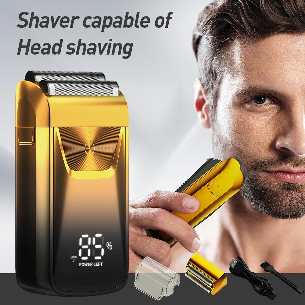 Imitation metal Gradient Electric Shaver For Men Foil Shaver Razor ...