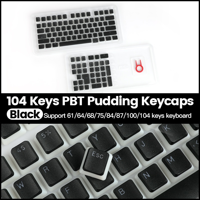 RK Royal Kludge Pbt Pudding Full Set 136 Keycaps Suitable For All RK ...