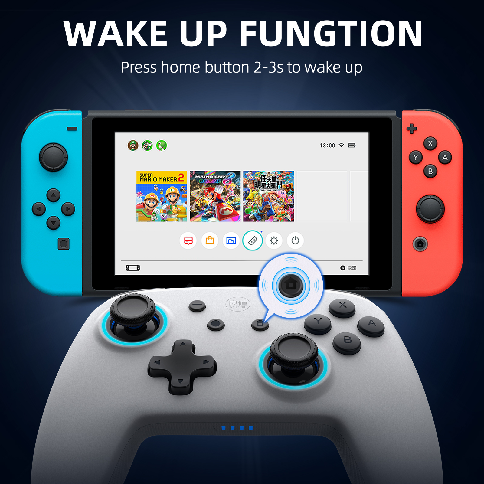 IINE Samurai White PLUS Controller Wake Up Wireless Bluetooth Auto-Fire ...