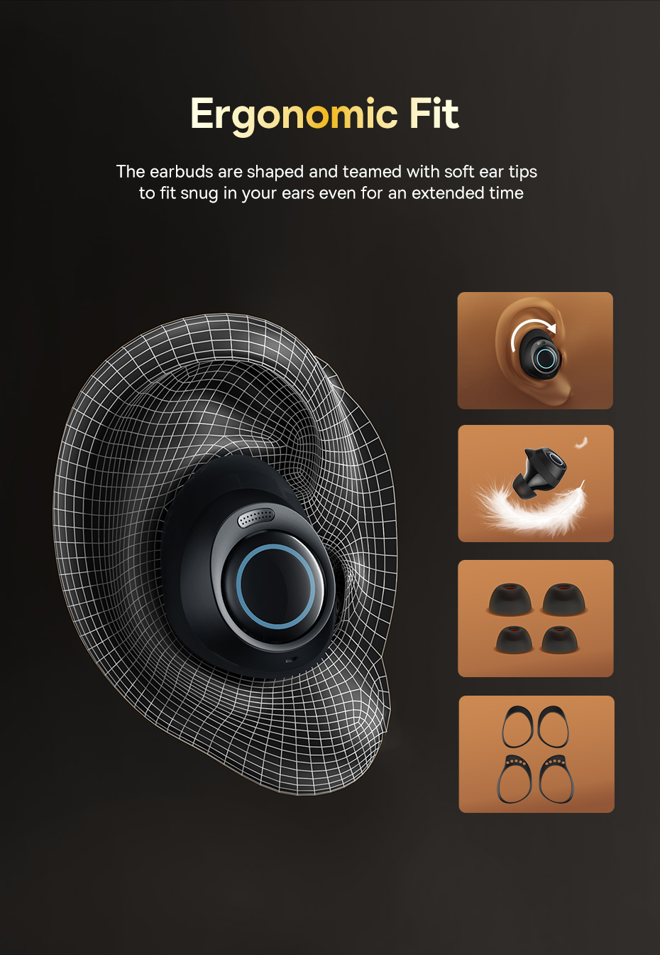 Baseus MA10 Wireless Earbuds, 140H Playback -48dB Active Noise ...