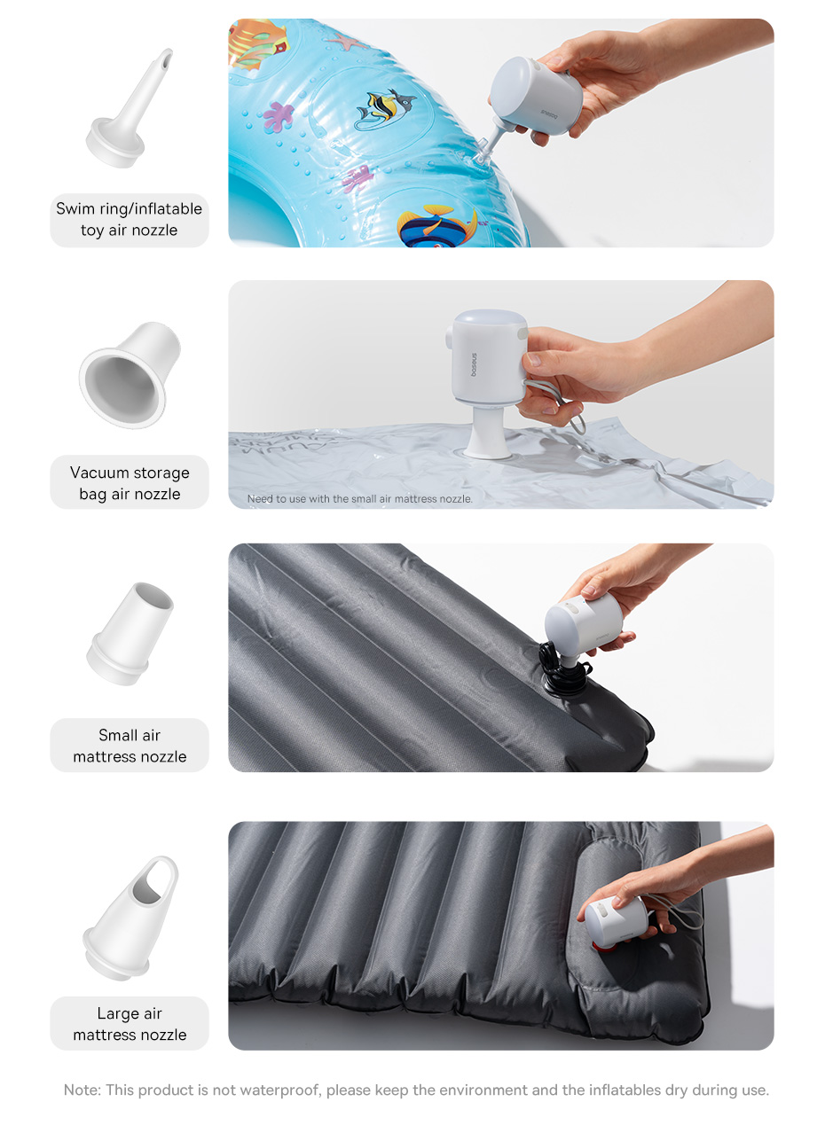 Baseus Portable Wireless Air Pump Electric Air Compressor for Air ...