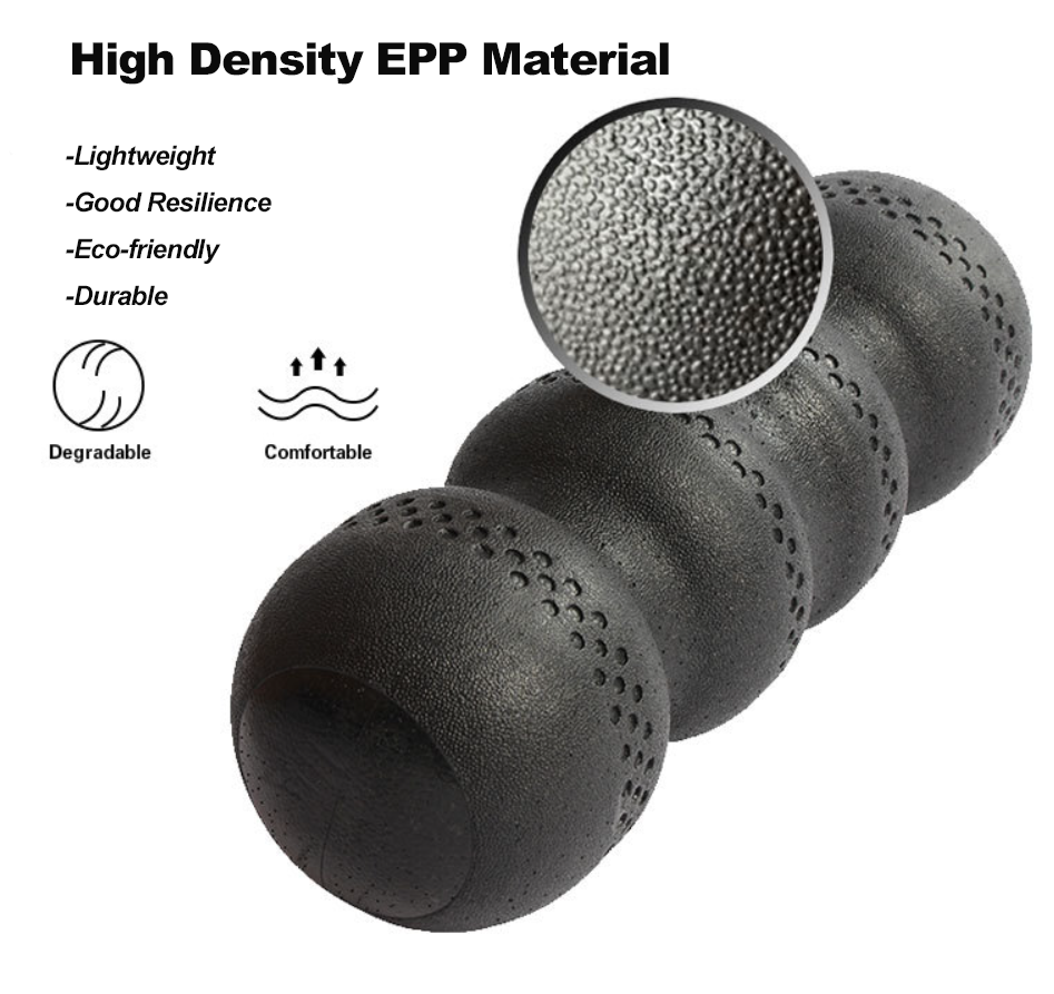 SunnyFit Foam Roller Peanut Yoga Roller 45CM EPP High Density Back & Neck Massage Muscle ...