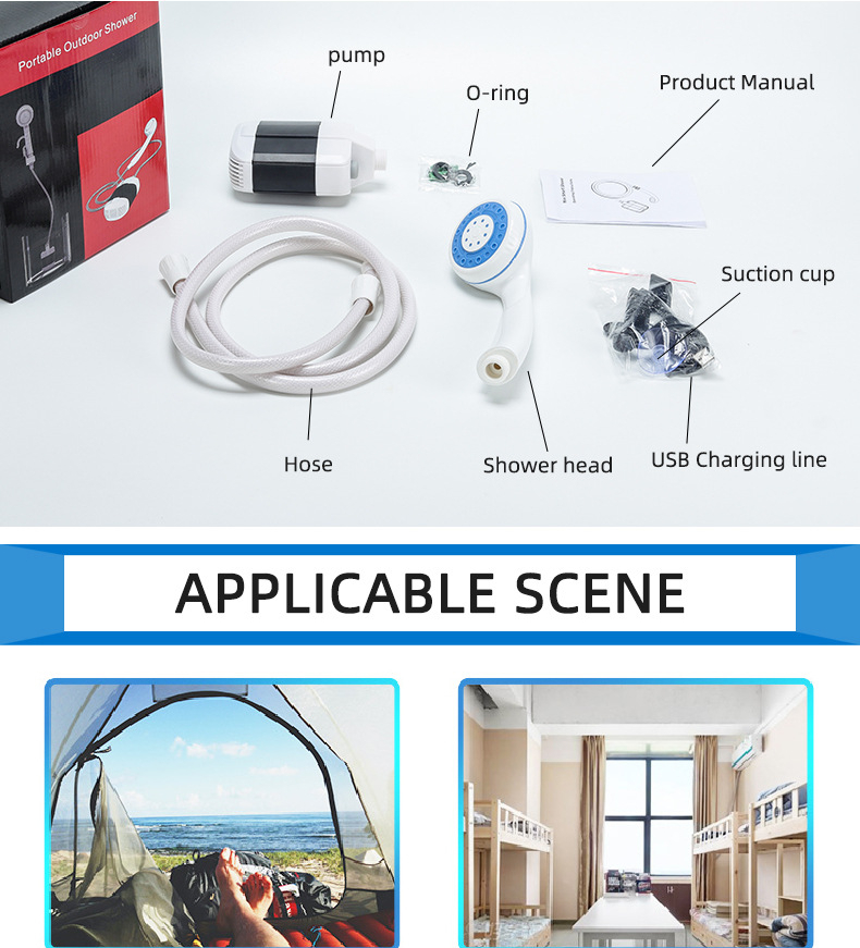 Camping Portable USB for Hiking Traveling Climbing Compact Shower ...