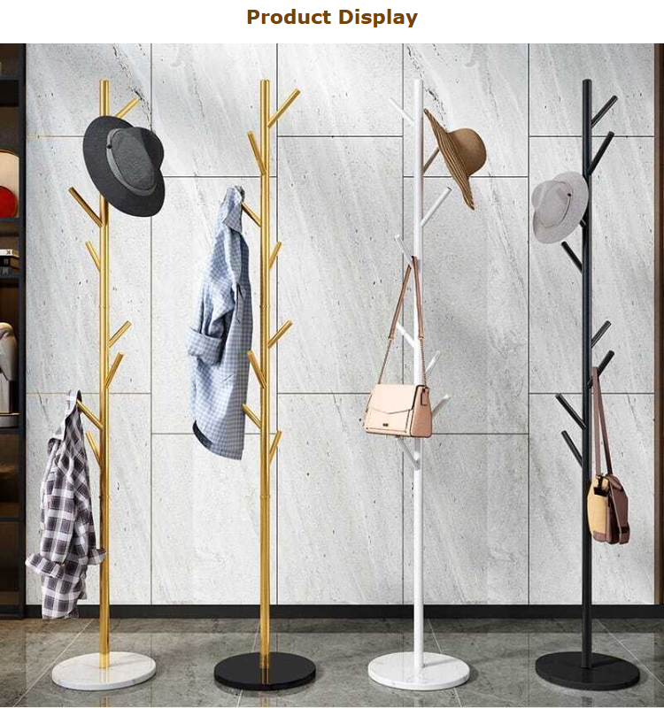 Modern Stylish Freestanding Coat Rack Stand Gold Clothing Stand Coat ...
