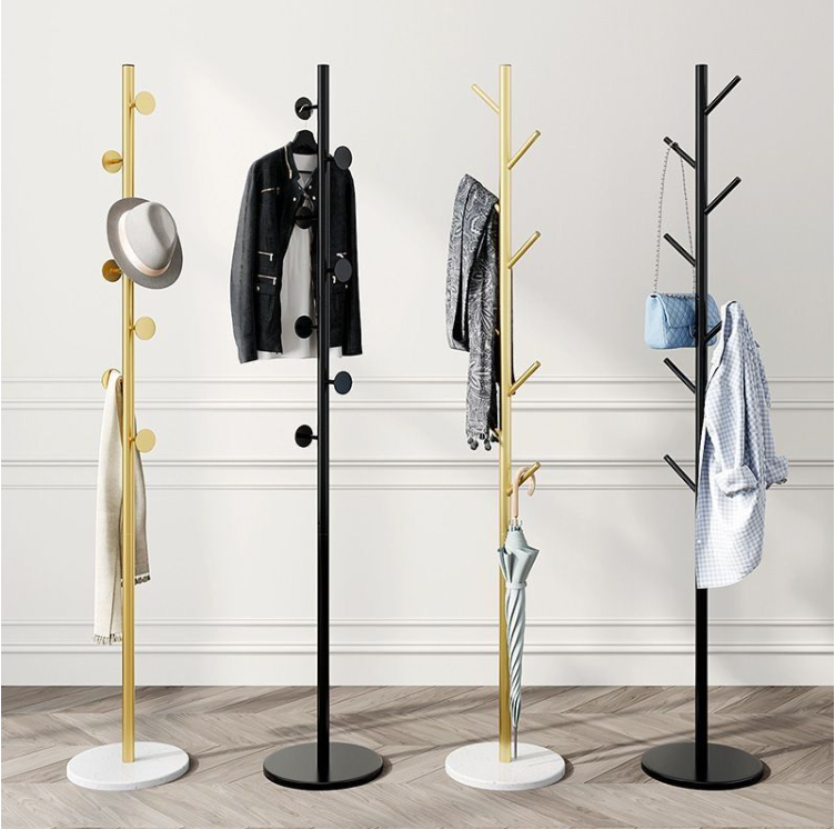 Modern Stylish Freestanding Coat Rack Stand Gold Clothing Stand Coat ...