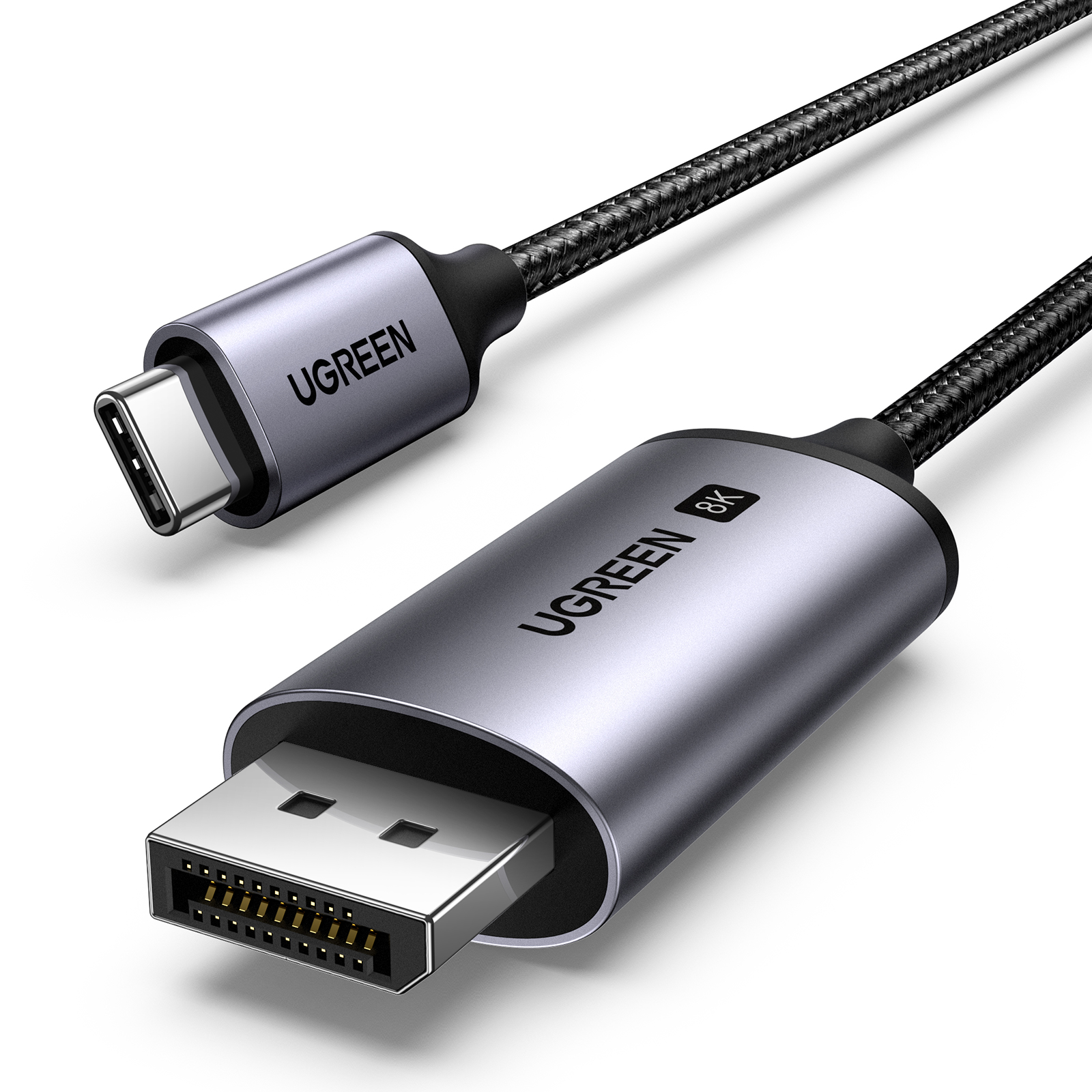 UGREEN 8K60Hz Usb C To Dp Cable Usb C To Dp Male To Male Nylon Braided ...