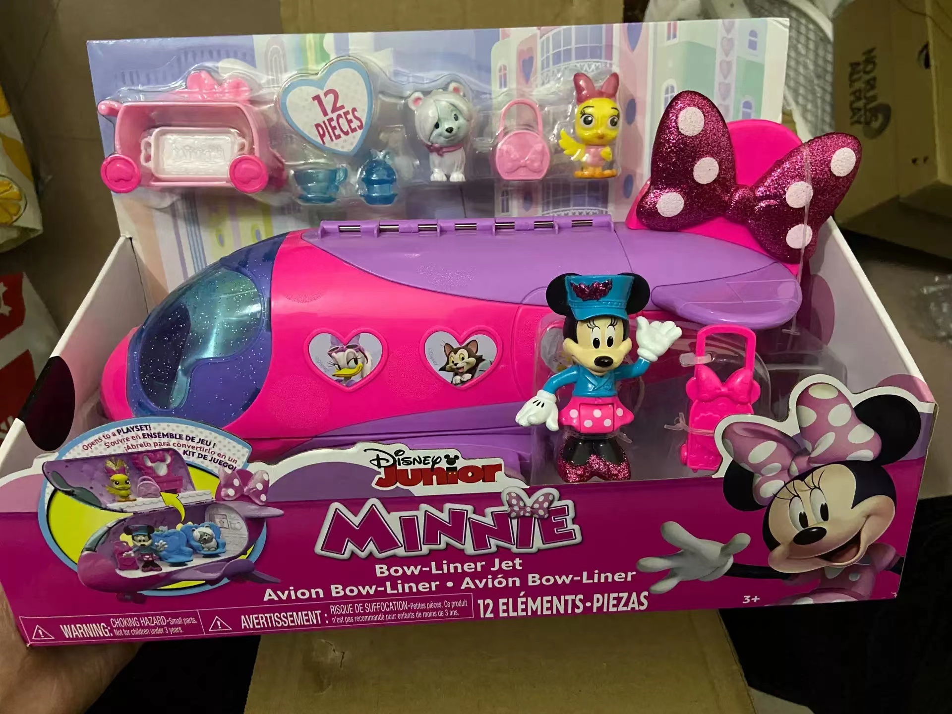 Disney Junior Minnie Mouse Bow-Liner Jet Toy Figures and Playset ...