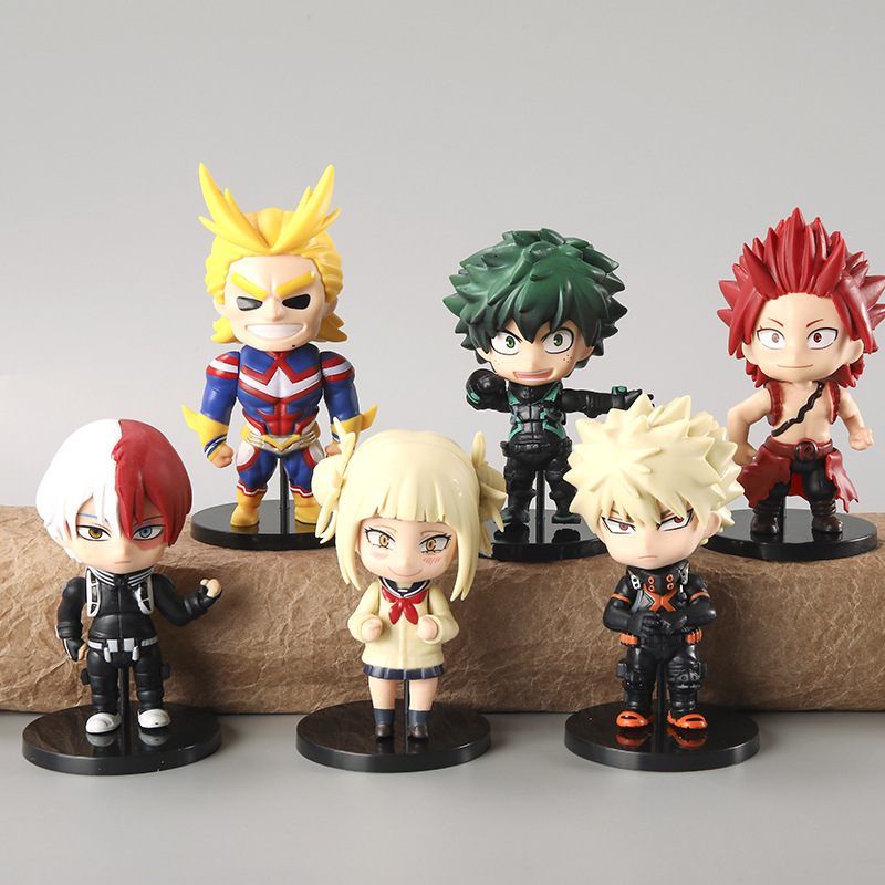 6Pcs/Set 9.5cm My Hero Academia Anime Figure Midoriya Izuku All Might ...