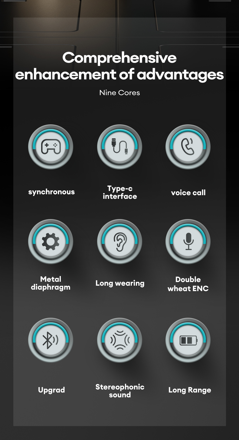 Monster XKT10 PRO Bluetooth Earphone Stereo Surround Large Capacity ...