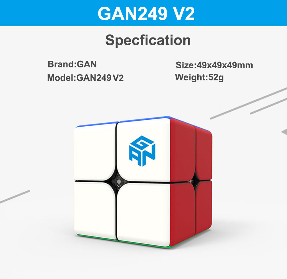 GAN 249 V2 2x2 Cube Professional Puzzle Fidget Toys | Shopee Singapore