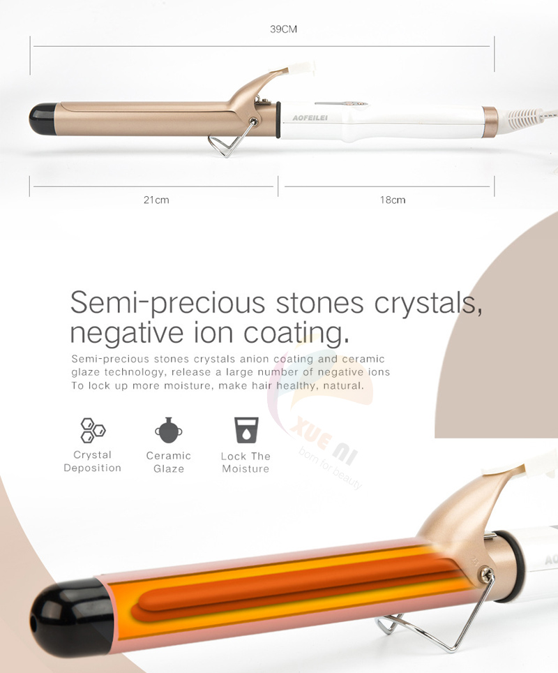 Official Authentic Negative ion Straight coil Hair Curler Hair Styling ...