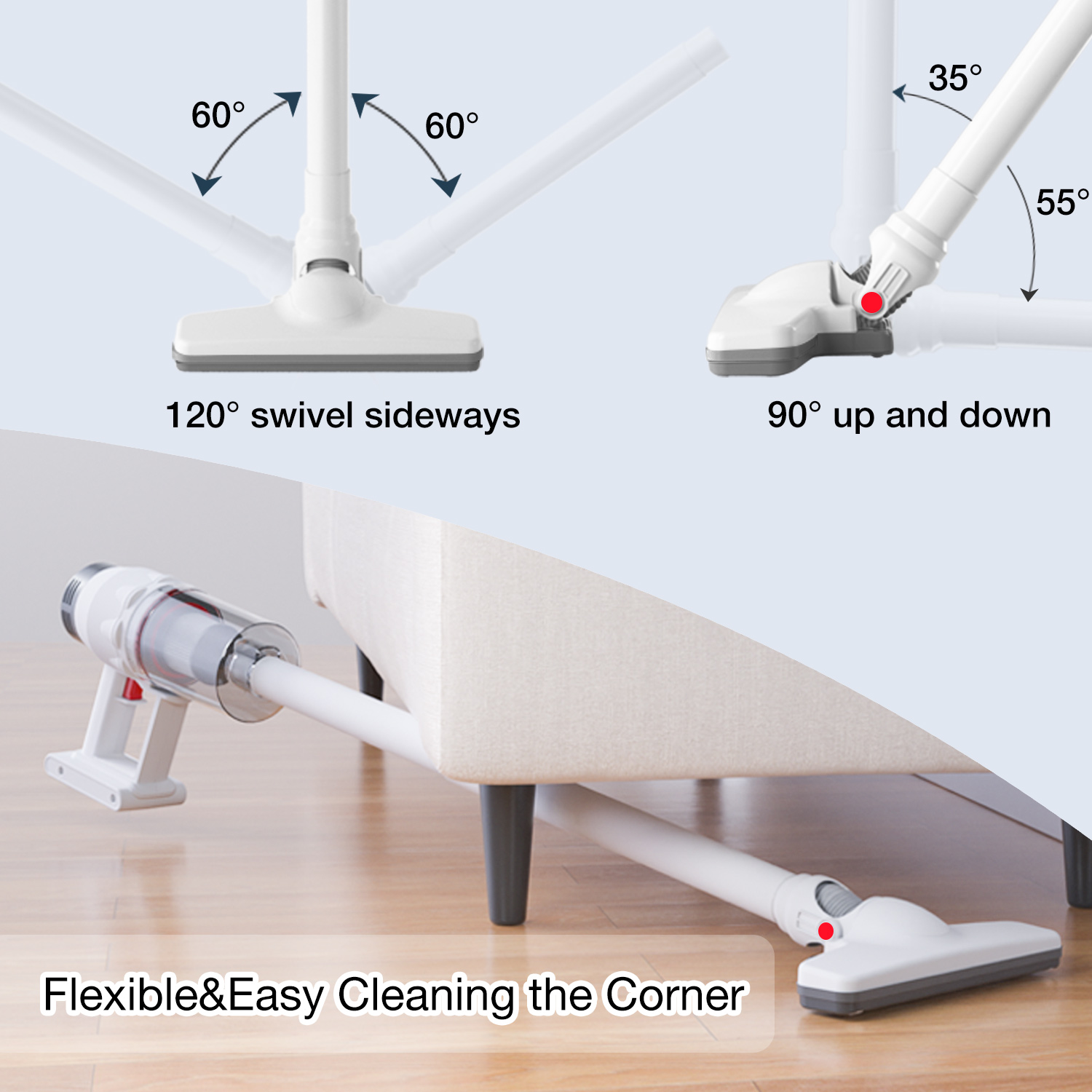 Keromee BW520 Cordless Handheld Vacuum Cleaner for home 19000PA Stick ...