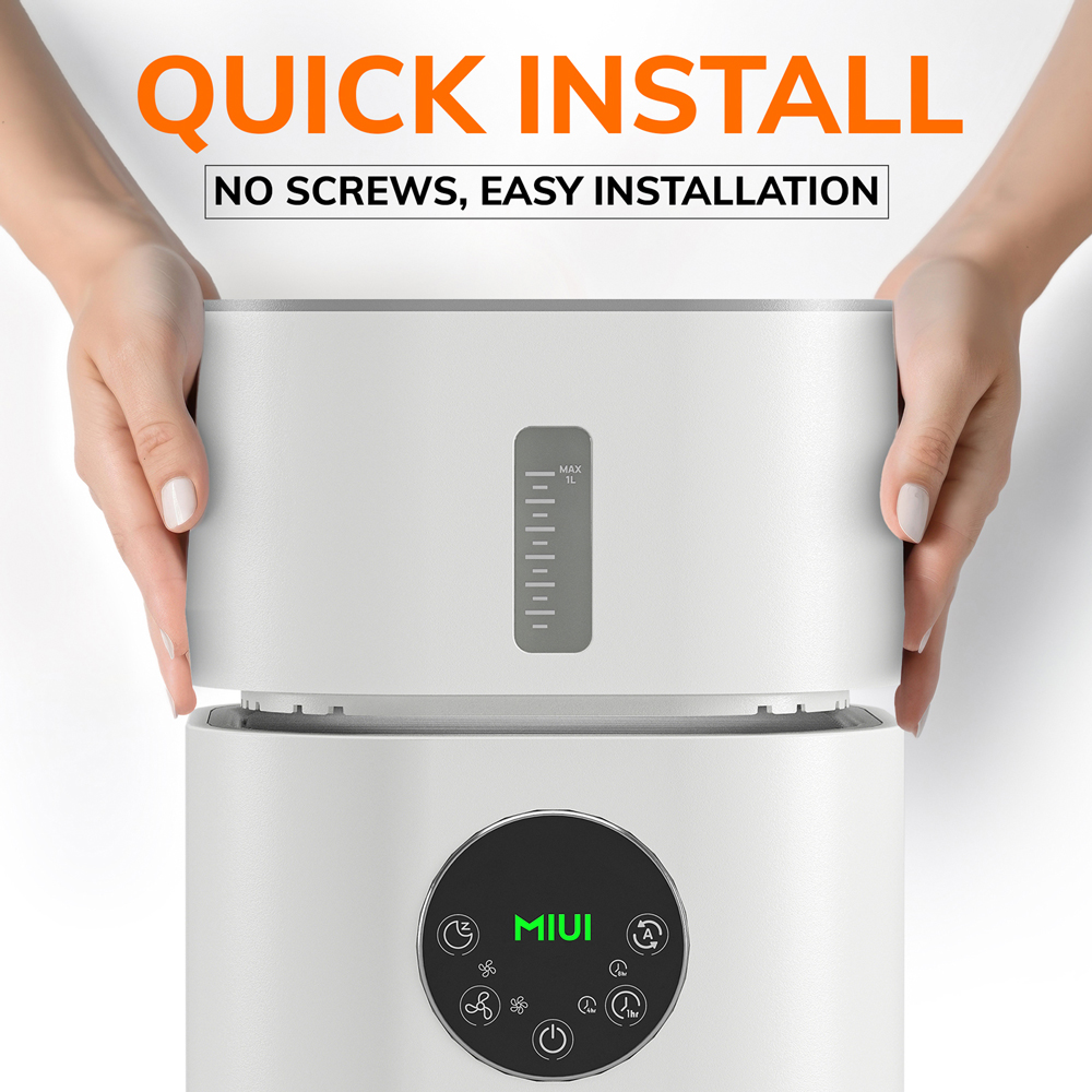 MIUI 2-in-1 Air Purifier with Humidifier Combo for Home Allergies and ...