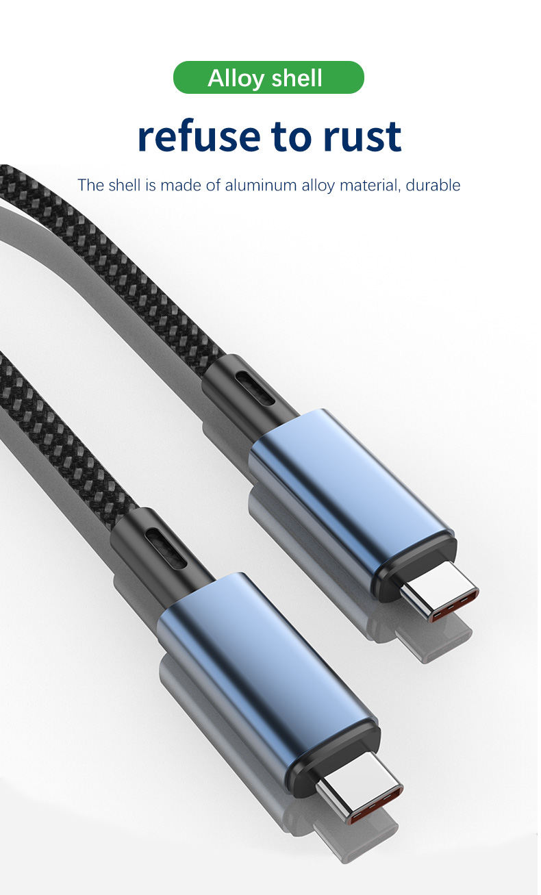 Type C Cable To Type C 40Gbps Data Transfer 8K 60HZ Display Nylon ...