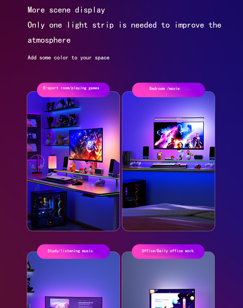 Immersion RGB Computer Screen Synchronization Light Strip, Ambilight ...