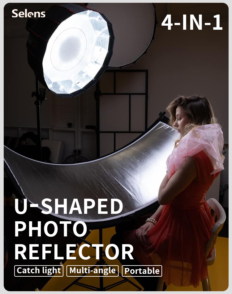 Selens U Shape Light Reflector For Portrait Photography Reflector 4 in ...