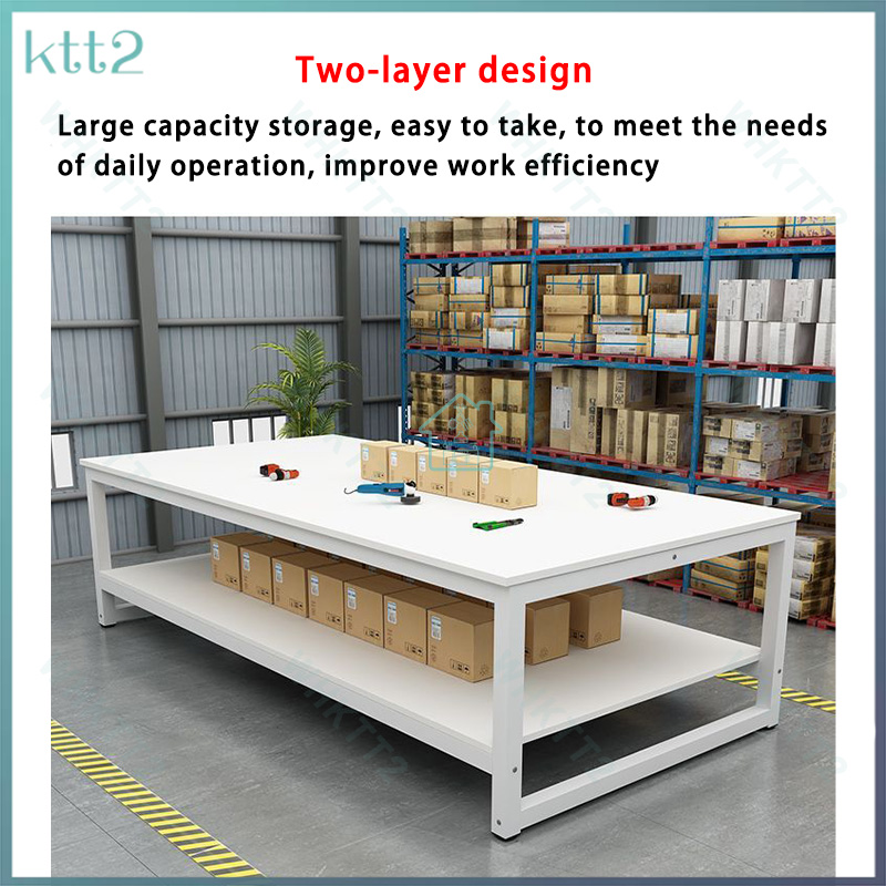 Workbench Double-layer express packing table packing table assembly ...