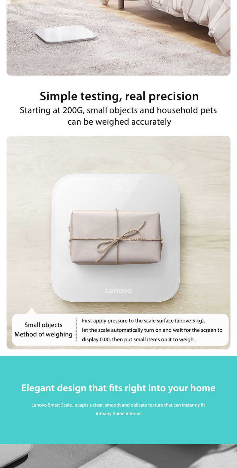 Lenovo digital weighing scale human Body Fat Scale smart weight scale ...
