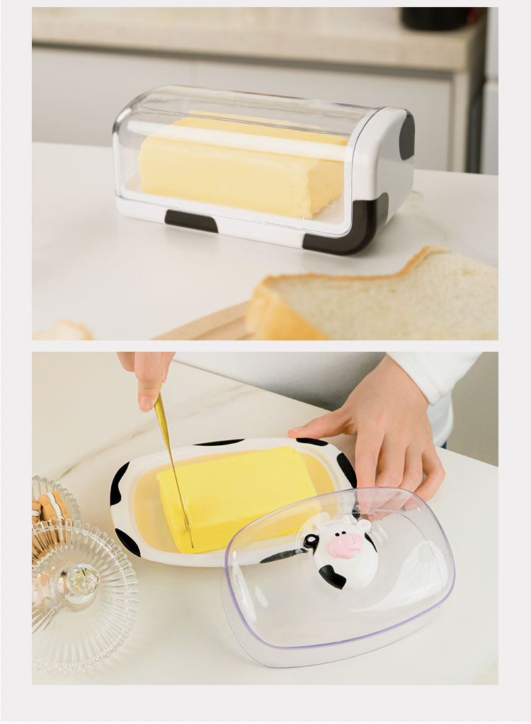 joie MooMoo Butter Pod Buter Dish Cow Butter Storage Box with Cheese ...