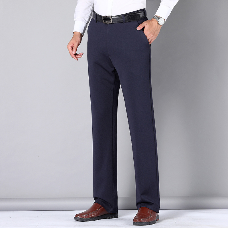 Non-ironing CEO Men's Formal Pants Elastic Straight Cut Pant Business ...