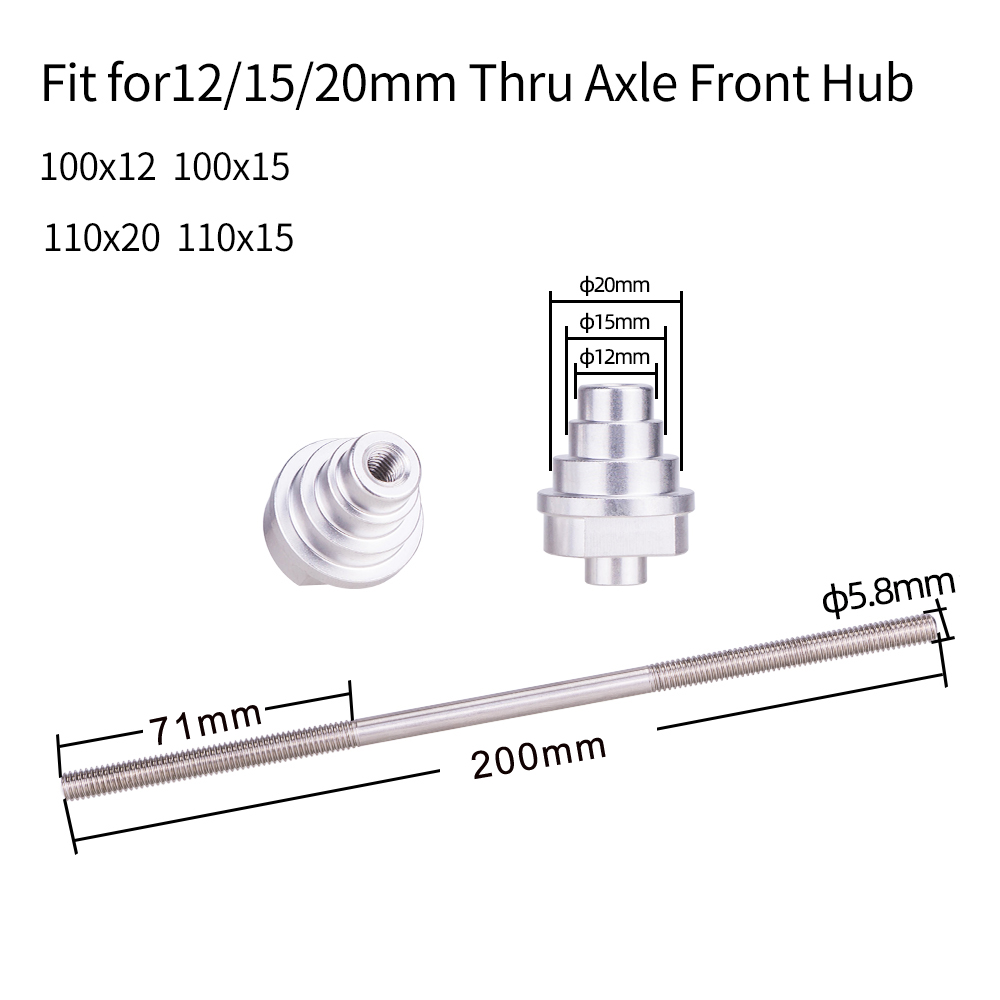 ZTTO Bike Wheel Truing Stand Adapter Tool Thru-Axle Hubs For front hub ...