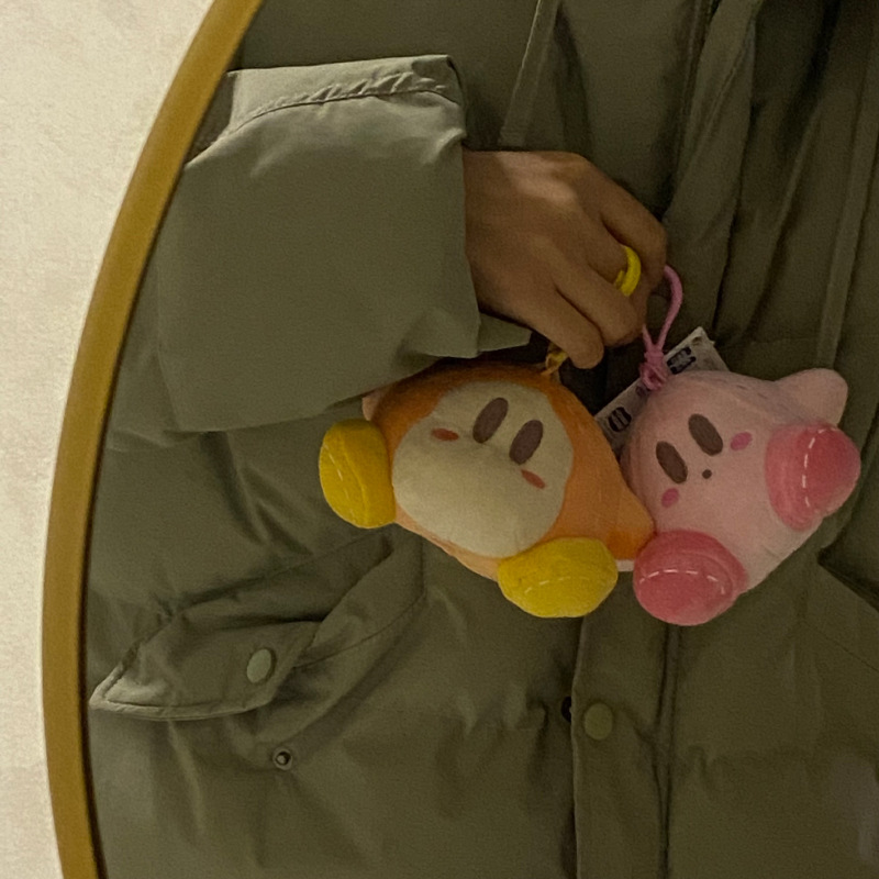 10cm Nintendo Kawaii Kirby Plush Toys Cartoon School Bag Pendants Key ...