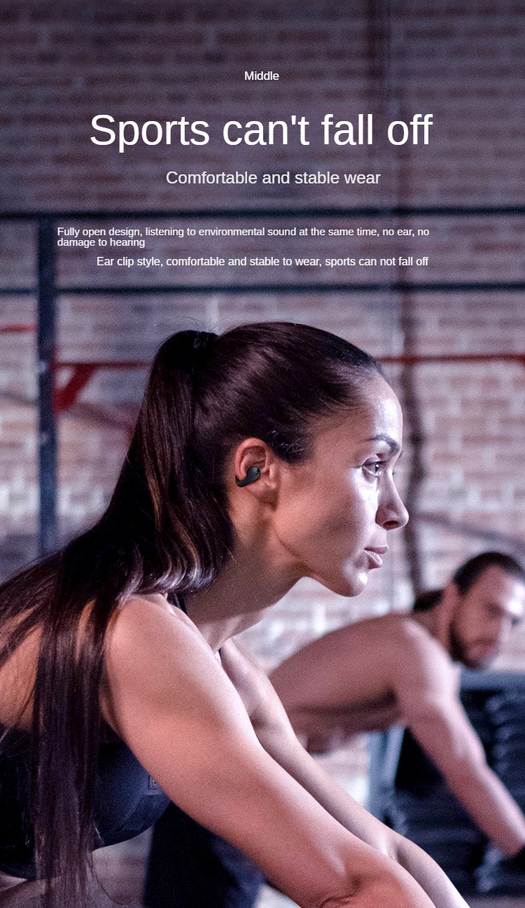 T75 Ear-Clip Earbuds Bluetooth Headphones 3D Surround Stereo Bass ...