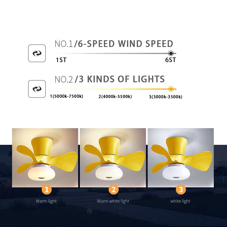 24-32 inch DC Ceiling Fan Fake Ceiling Lamp LED Remote Control Fan ...