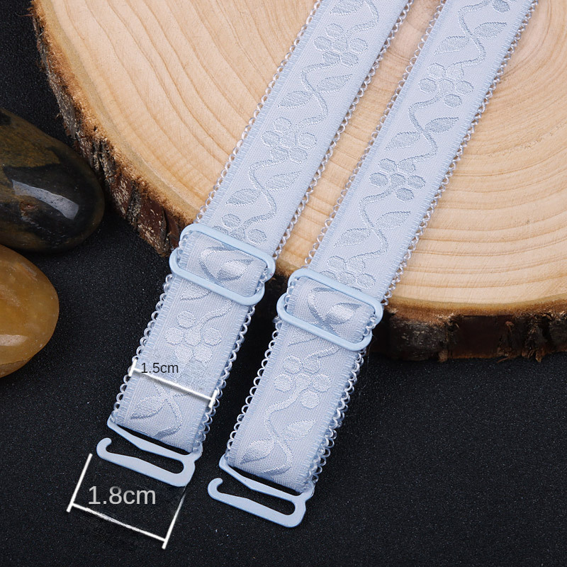 2 Pieces Ladies Adjustable Removable Bra Straps 15mm Width Band Lace ...