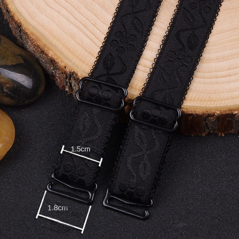 2 Pieces Ladies Adjustable Removable Bra Straps 15mm Width Band Lace ...