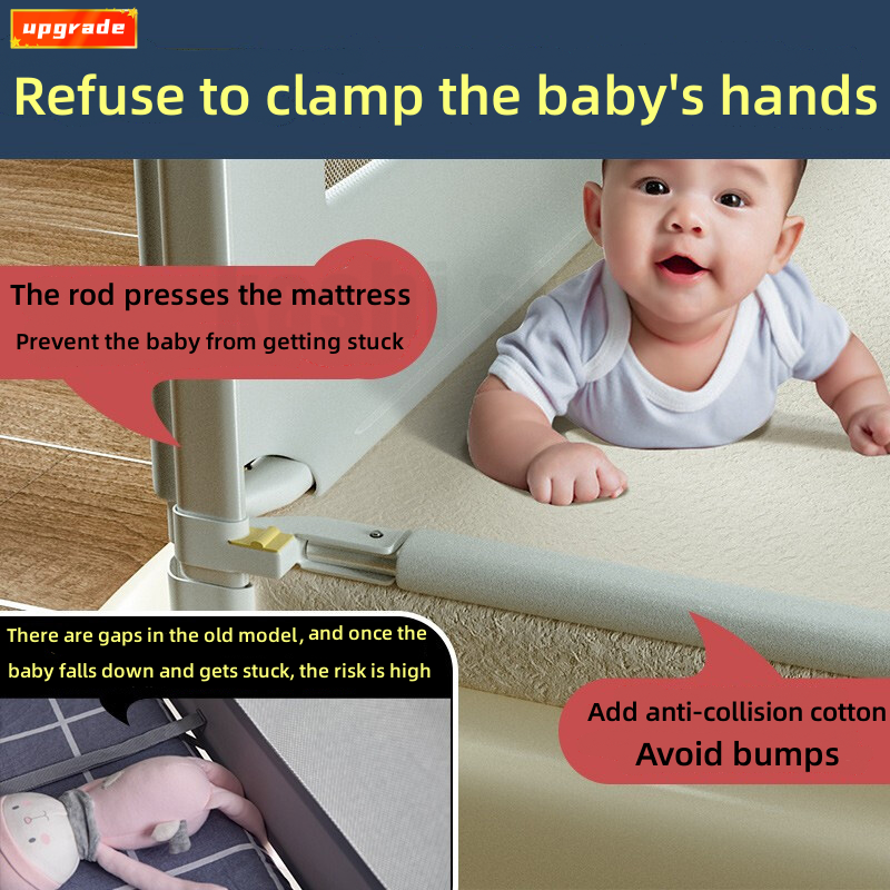 【SG Stock】baby bed Guard fence fall prevention vertical lift child bed ...