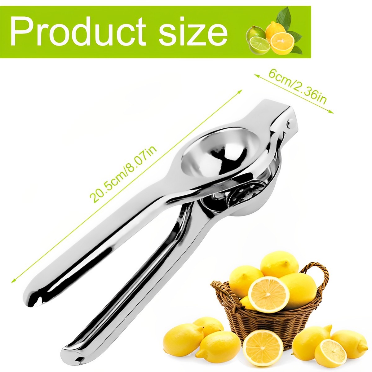 304 Stainless Steel Lemon Squeezer Citrus Juicer Hand Press Heavy Duty Manual Squeeze Juice ...